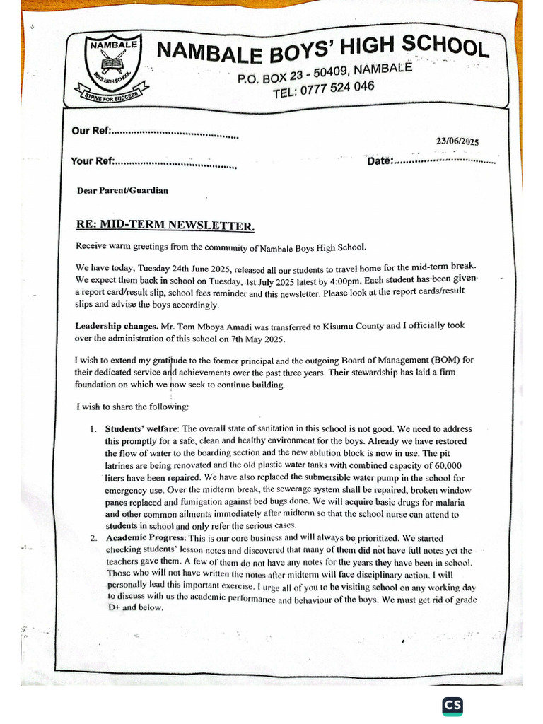 Mid-Term 2 2025 Newsletter | PDF