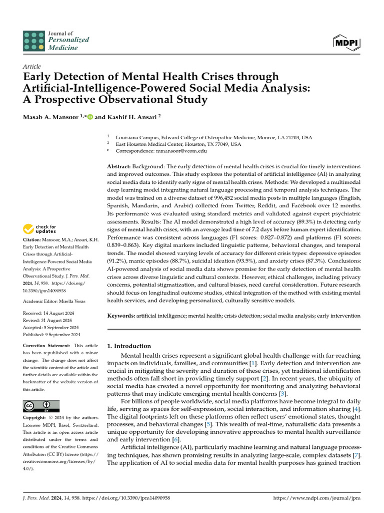Early Detection of Mental Health Crises Through Artificial-Intelligence ...