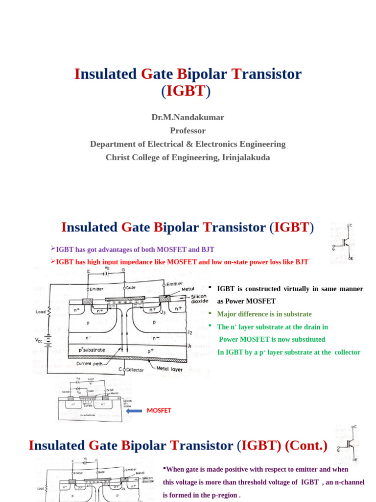 IGBT | PDF | Bipolar Junction Transistor | Field Effect Transistor
