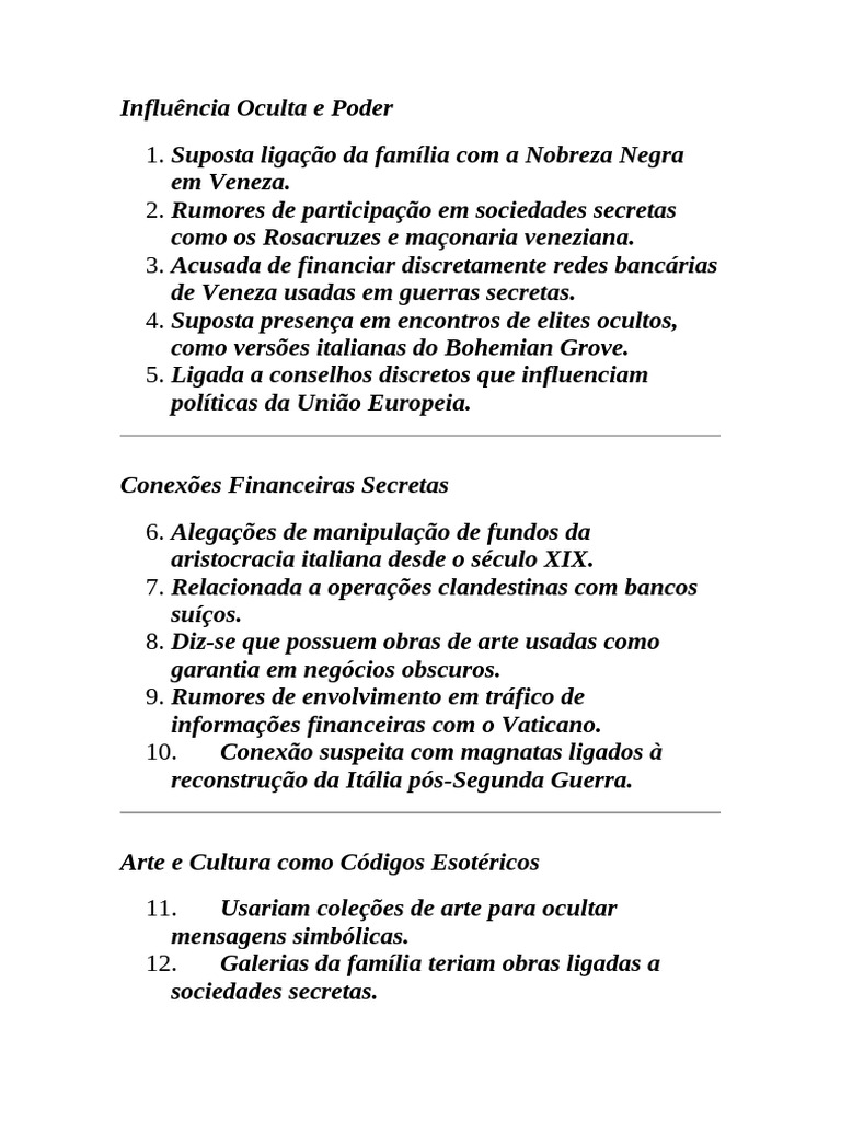 CHAT GPT- Brandolini Di Adda | PDF | Itália | Oculto
