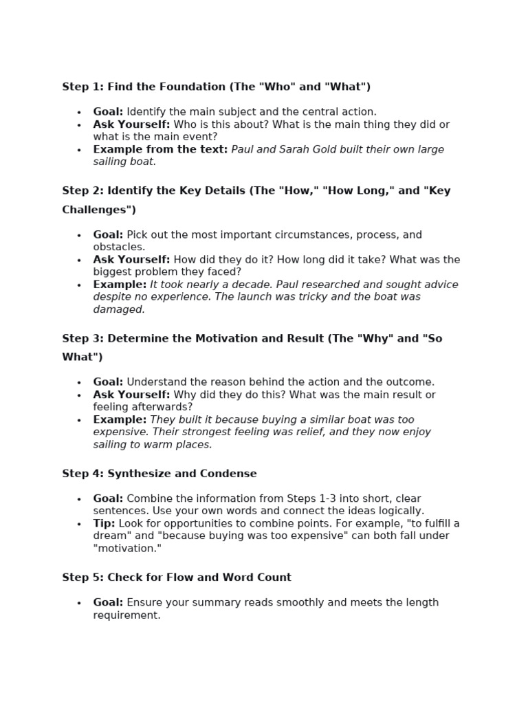 How to Summarize | PDF | Motivational | Motivation