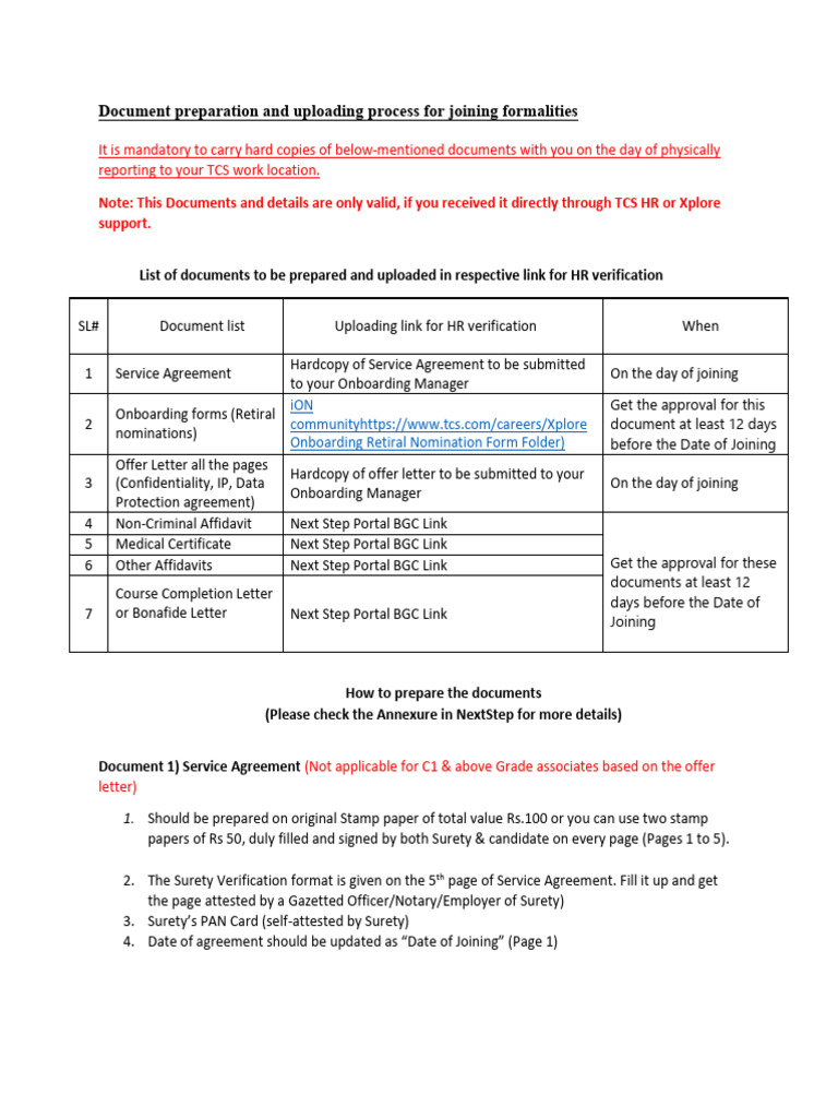 Step2 Document Preparation and Uploading Process For Joining ...
