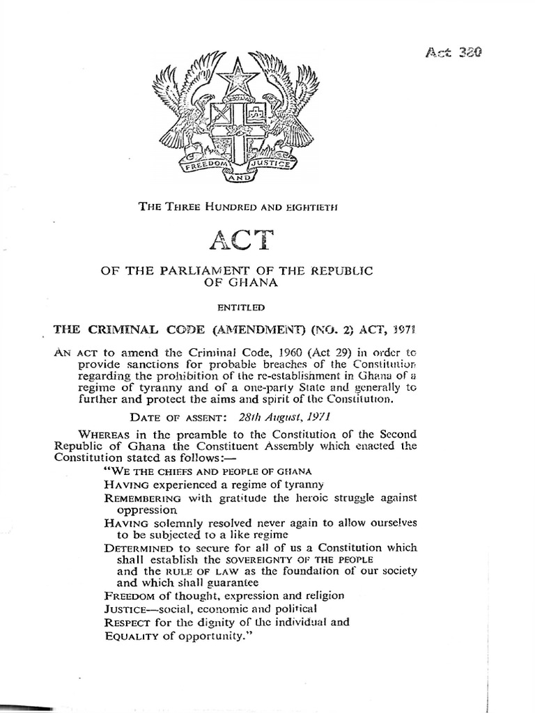 Criminal Code (Amendment) (No 2) Act 1971 | PDF | Constitution | Legal ...