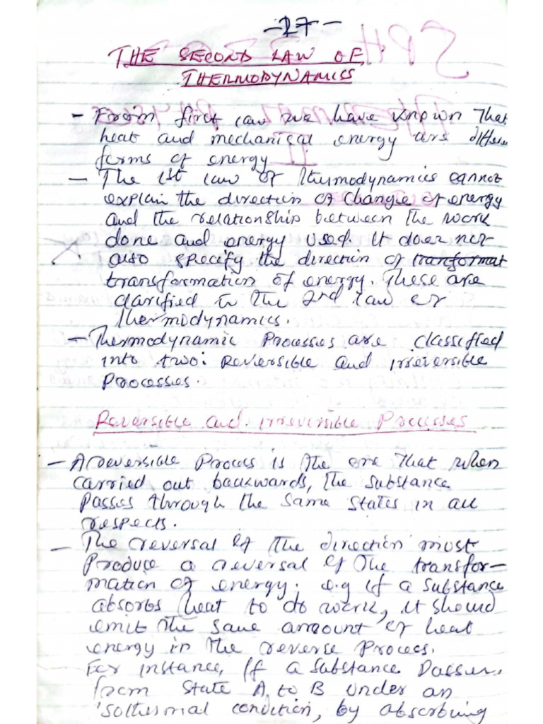 THERMAL PHYSICS II NOTES | PDF