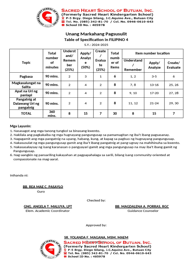 1st Periodic - Filipino 4 Edited | PDF