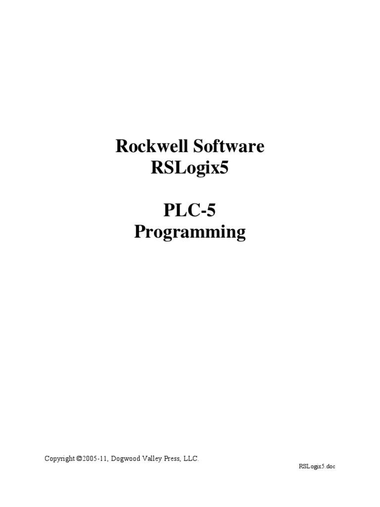 Rockwell Software Rslogix5 Plc-5 Programming | PDF | Input/Output ...