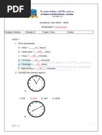 Time Reasoning Questions Worksheet | PDF