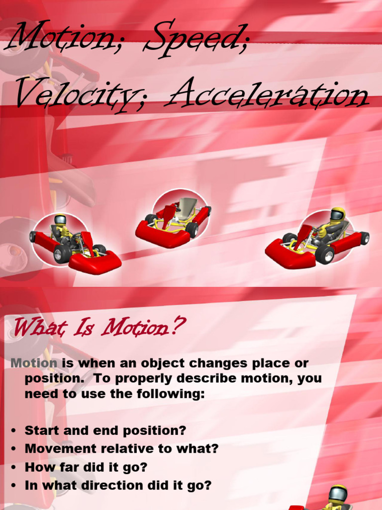 Unit I Motion_speed_acceleration_velocity_and force (1) | PDF | Speed ...