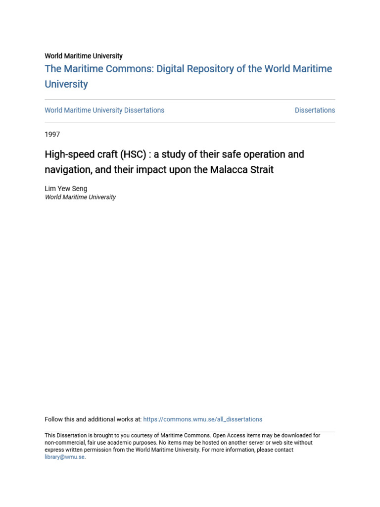 High-speed Craft (HSC) _ a Study of Their Safe Operation and Navi | PDF ...