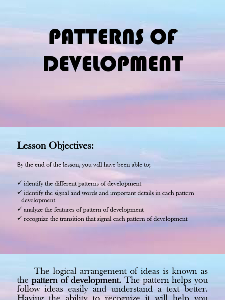 Lesson-4-Patterns-of-Development | PDF | Email Spam | Spamming