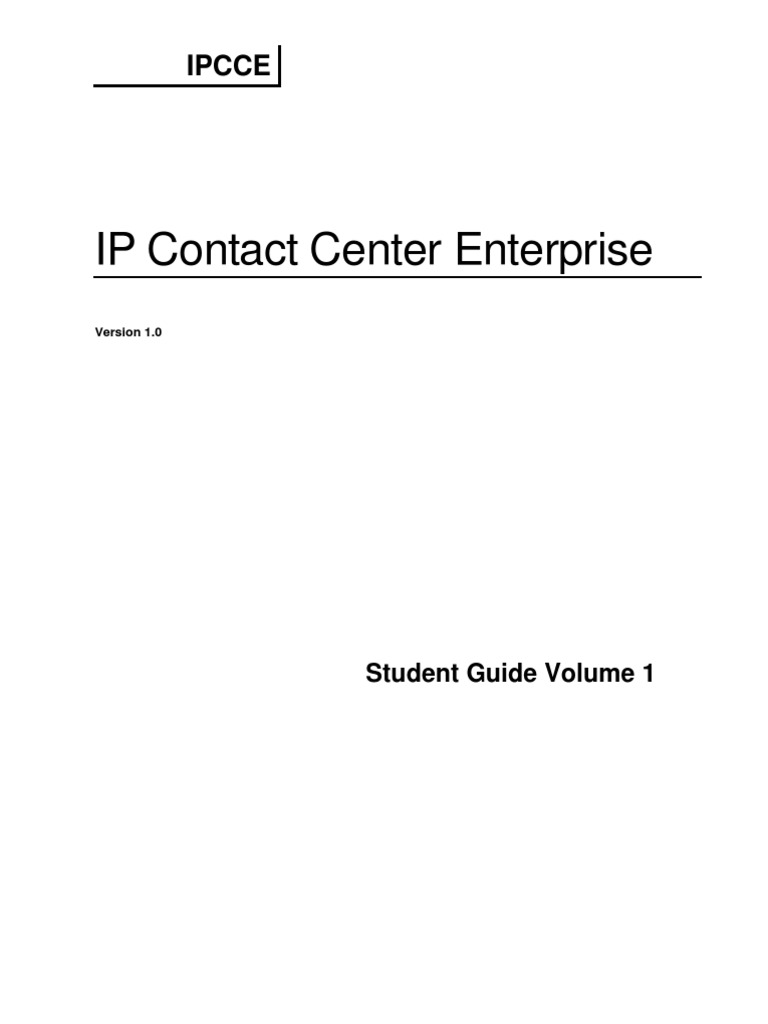 IP Contact Center Enterprise: Ipcce | PDF | Call Centre | Interactive ...