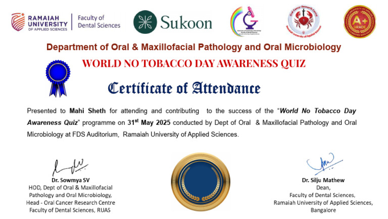 WNTD 2025 - Certificate of Attendance | PDF