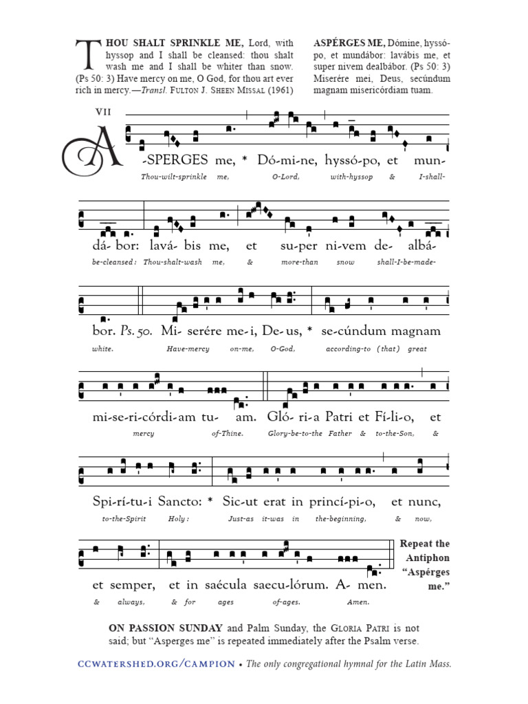 Asperges me + Préfaces | PDF | Catholic Church | Mass (Liturgy)
