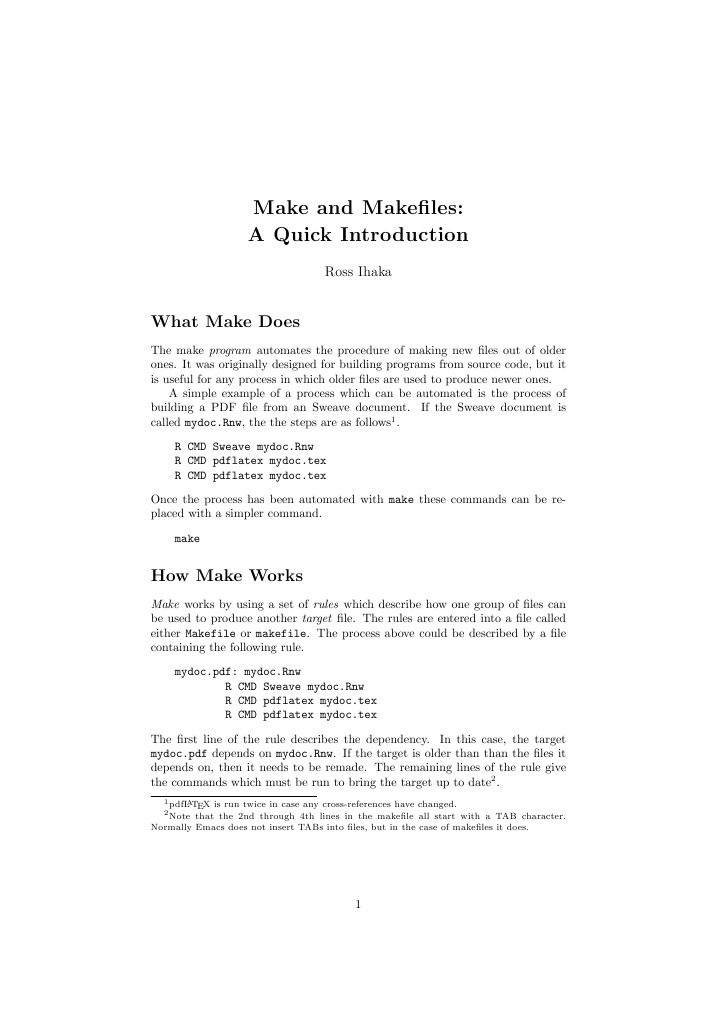 Make and Makefiles: A Quick Introduction | PDF | Te X | Portable ...