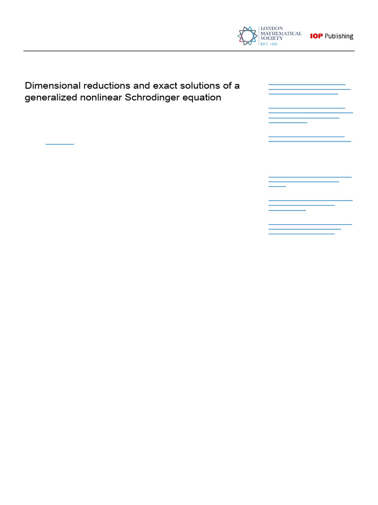 Clarkson 1992 Nonlinearity | PDF | Ordinary Differential Equation ...