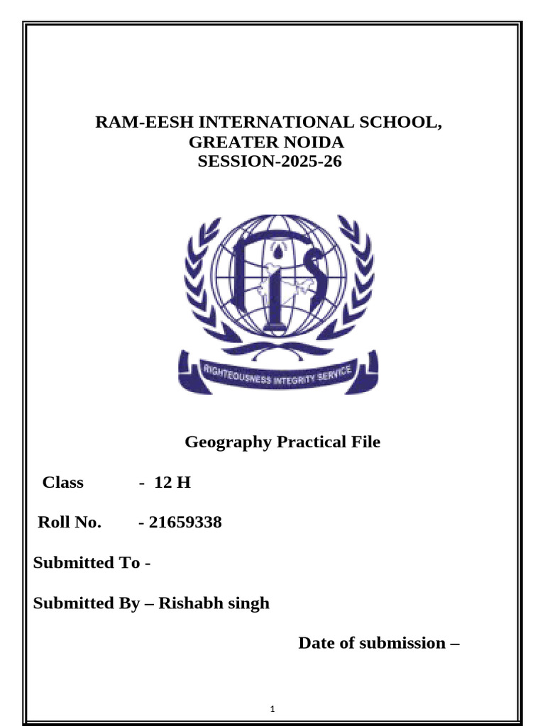 Geography Practical File | PDF
