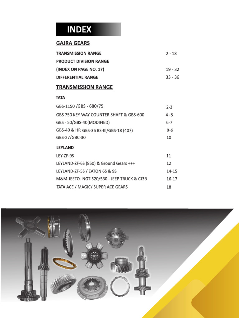 Gajra Gear Parts | PDF