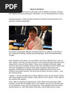 Malala's UN Speech on Education Rights | PDF | Malala Yousafzai
