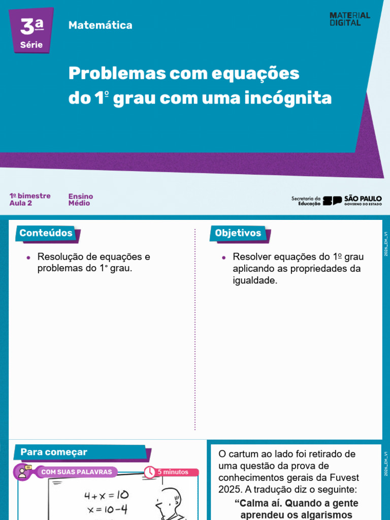 Equações Do Segundo Grau | PDF | Equações | Matemática