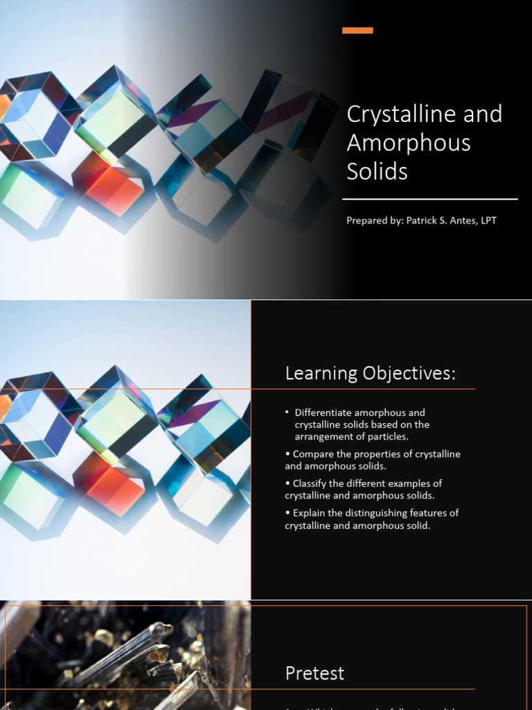 Amorphous and Crystaline Solid | PDF | Solid | Crystal