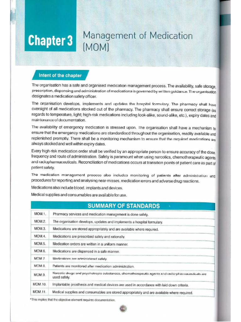 (Chapter 3) Management of Medication (Mom) | PDF