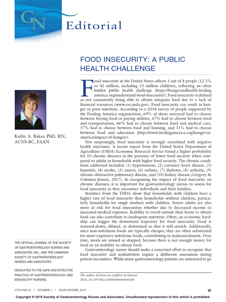 Food Insecurity | PDF | Food Security | Chronic Condition
