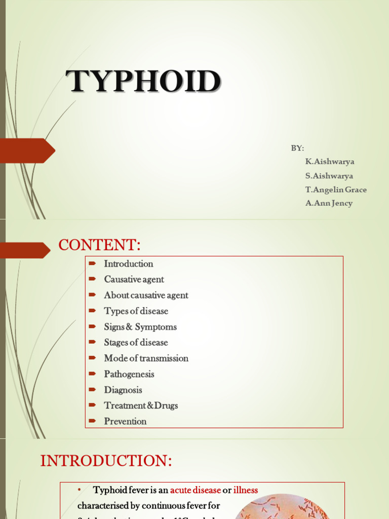 Typhoid Presentation | PDF | Salmonella | Clinical Medicine