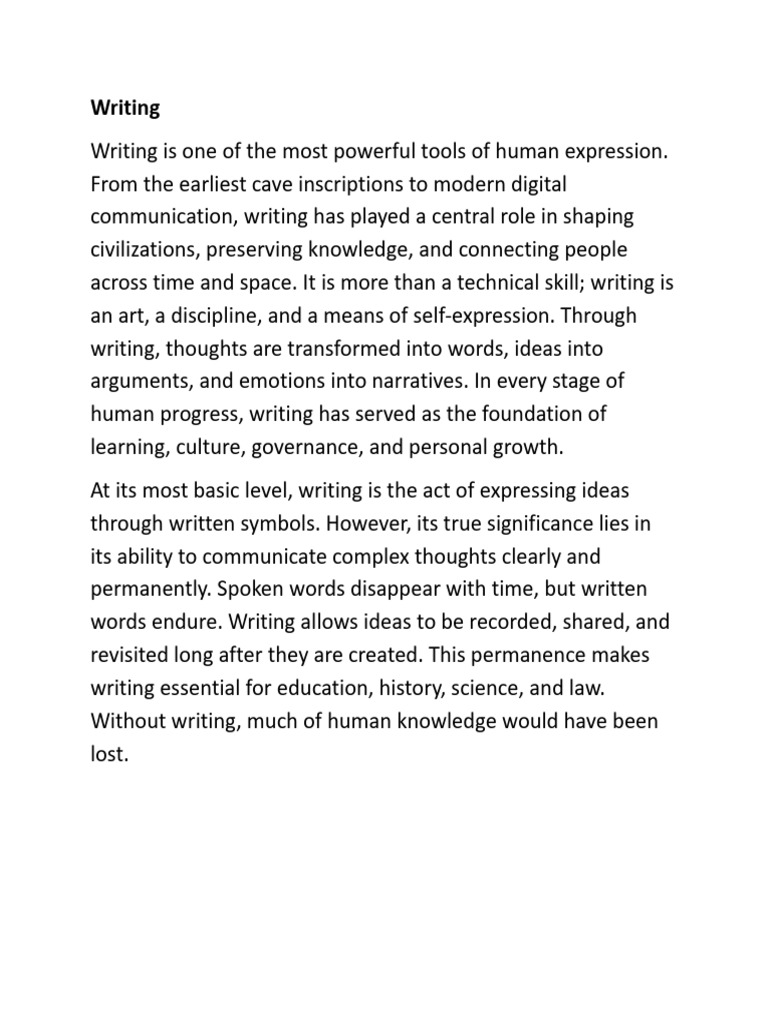 Writing | PDF | Thought | Critical Thinking