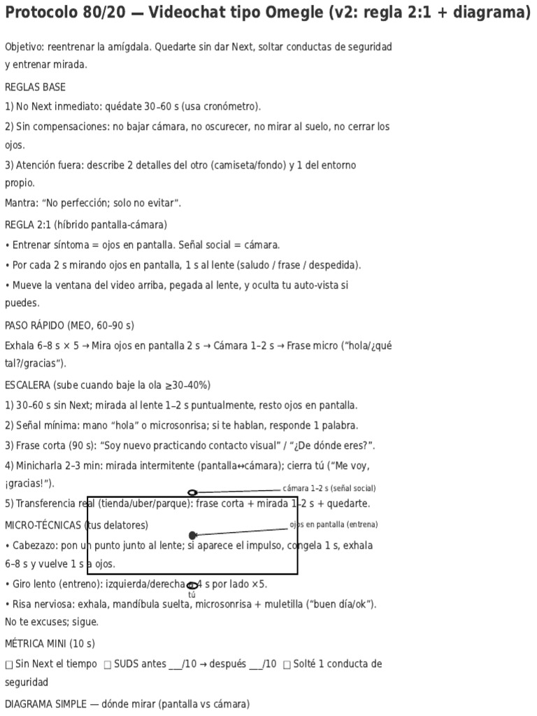 Protocolo Omegle 80-20 v2 Regla2-1 | PDF