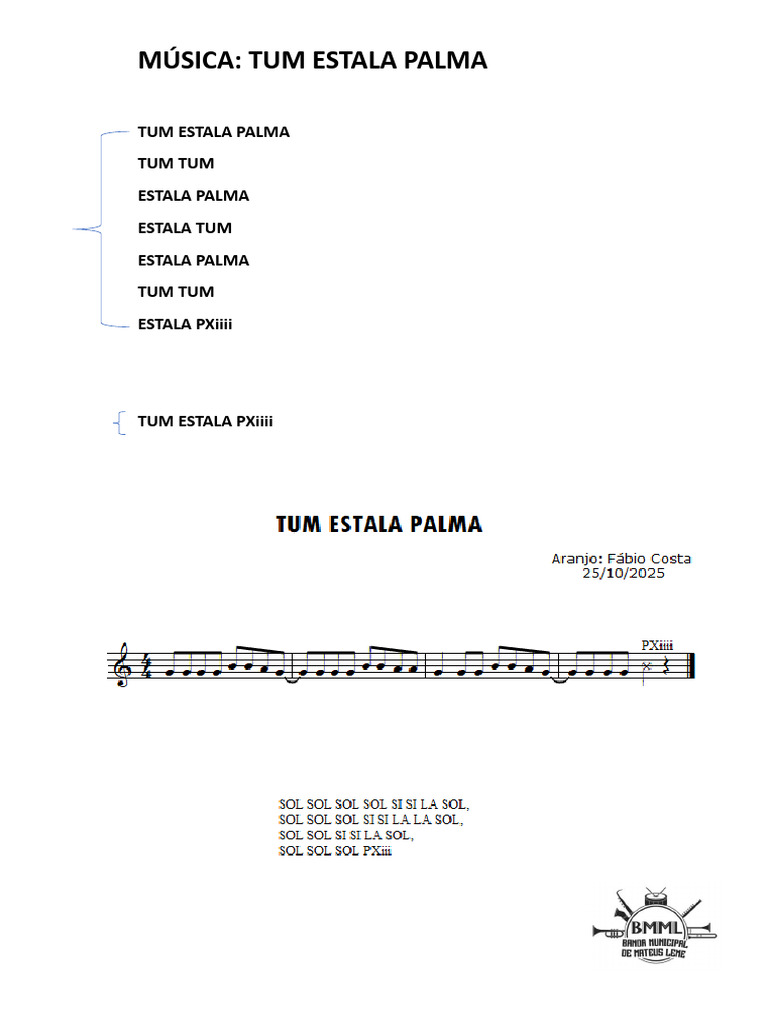 Música - Tum Estala Palma | PDF