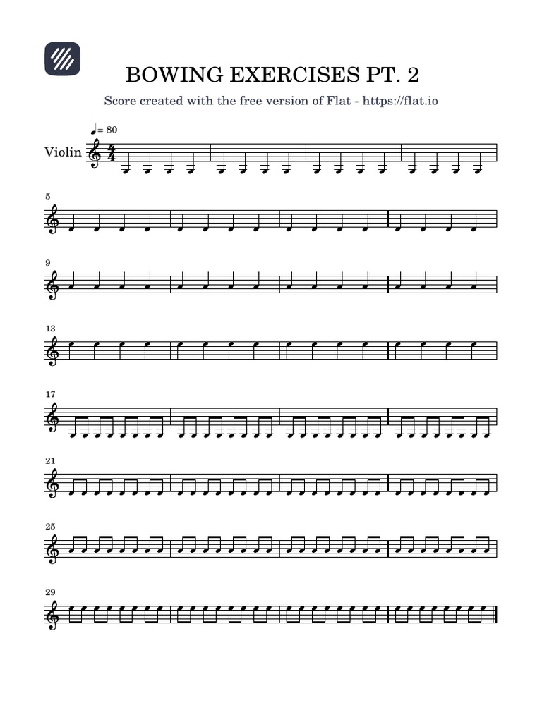 Bowing Exercises Pt. 2 | PDF