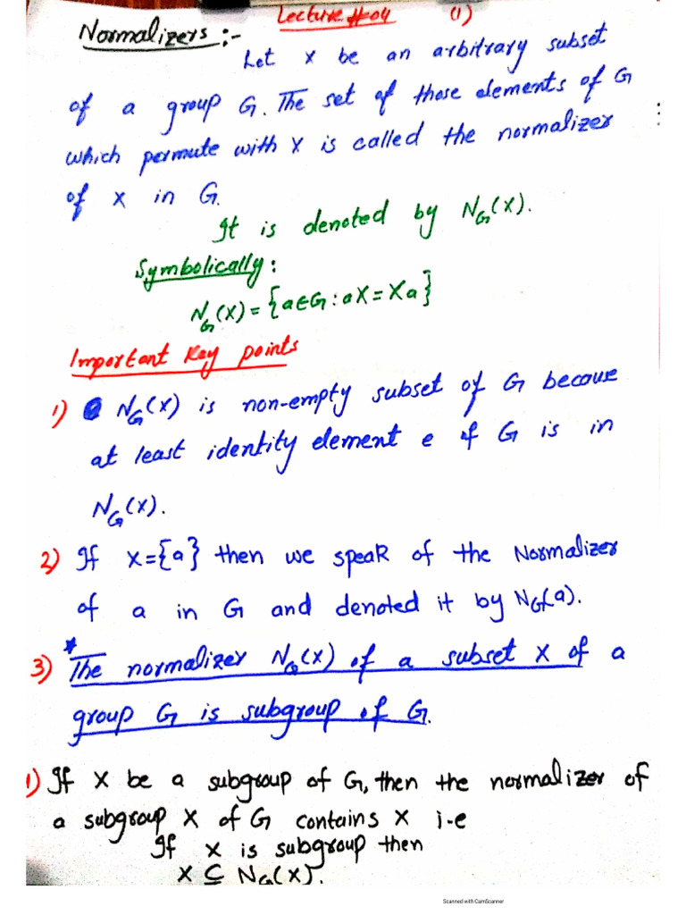 Normalizer,centralizer and centre of Group lecture no 4 by Muhammad ...