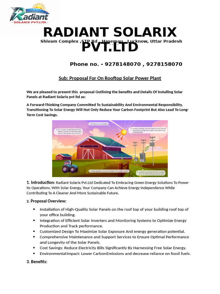 Quotation of Radiant Solarix | PDF | Solar Power | Photovoltaic System