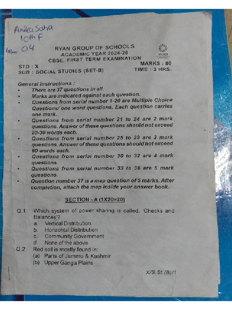 Class 10th SST All Question Papers | PDF