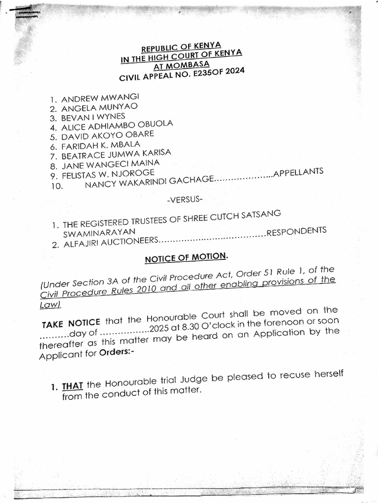 Notice of Motion | PDF