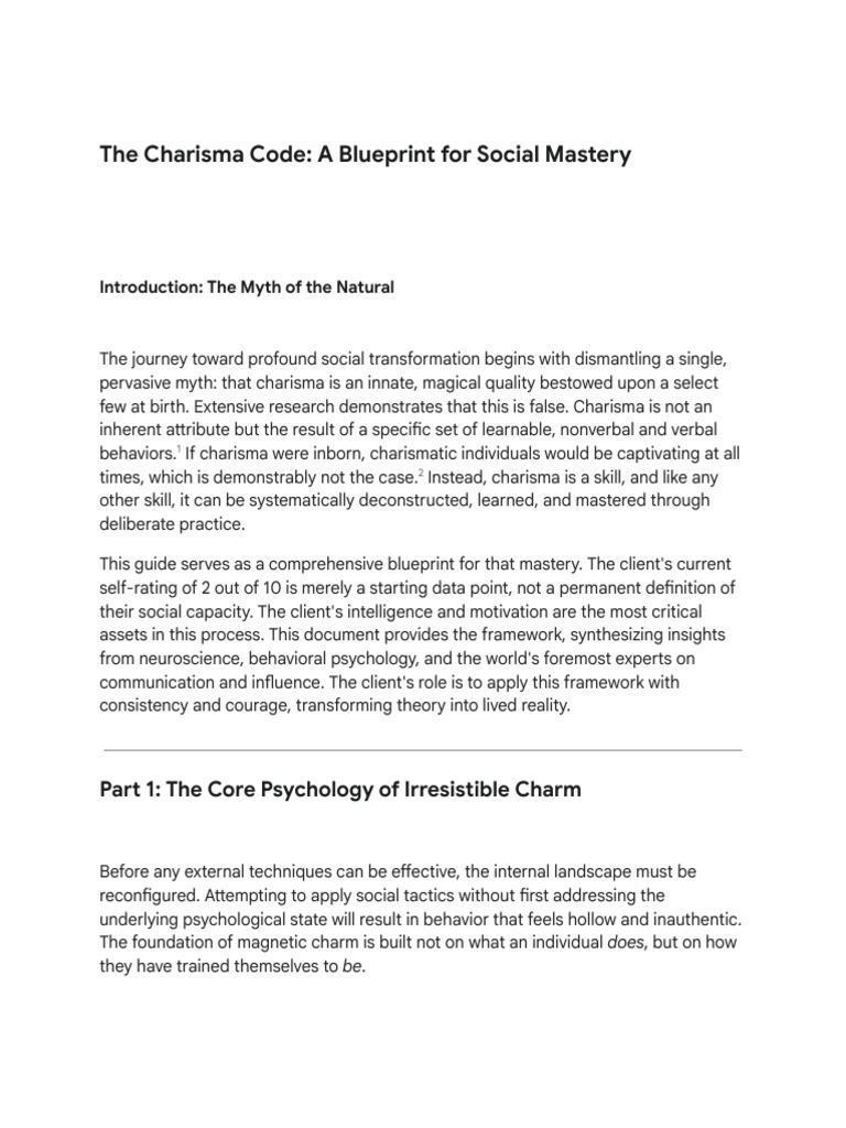 Social Skills Transformation Blueprint | PDF | Nonverbal Communication ...