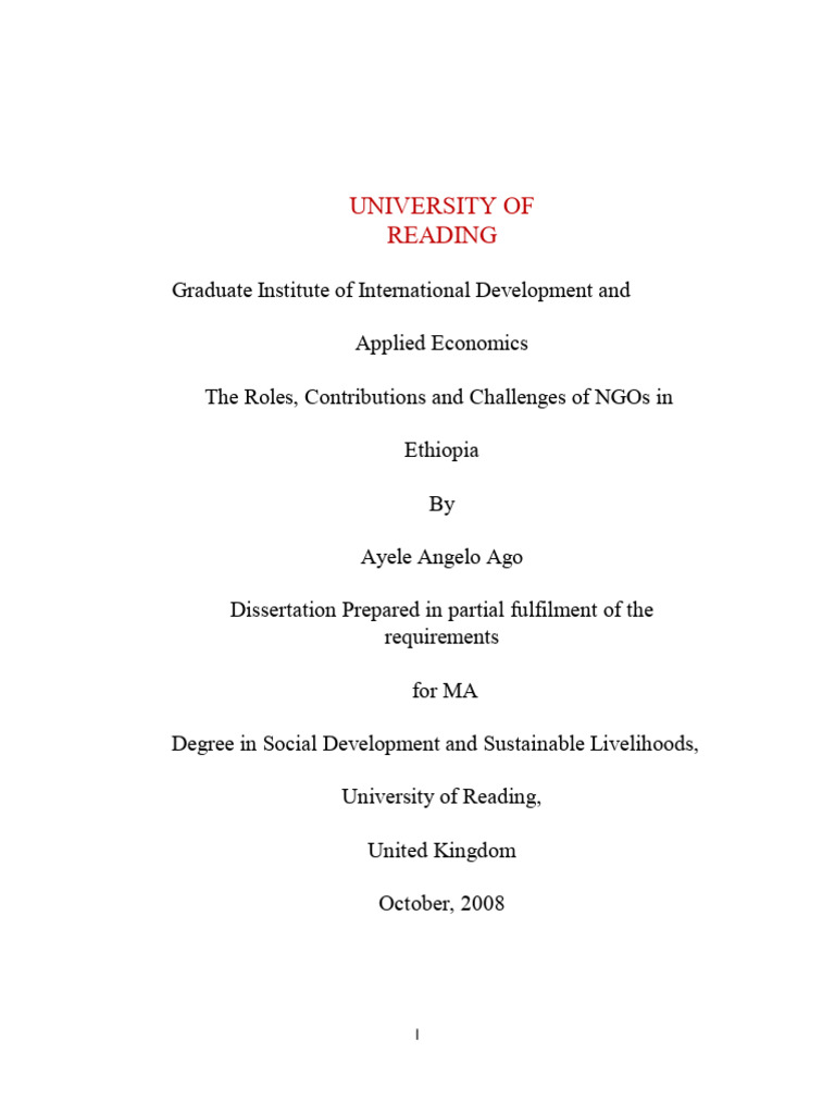 The Roles Contributions and Challenges o | PDF | Non Governmental ...