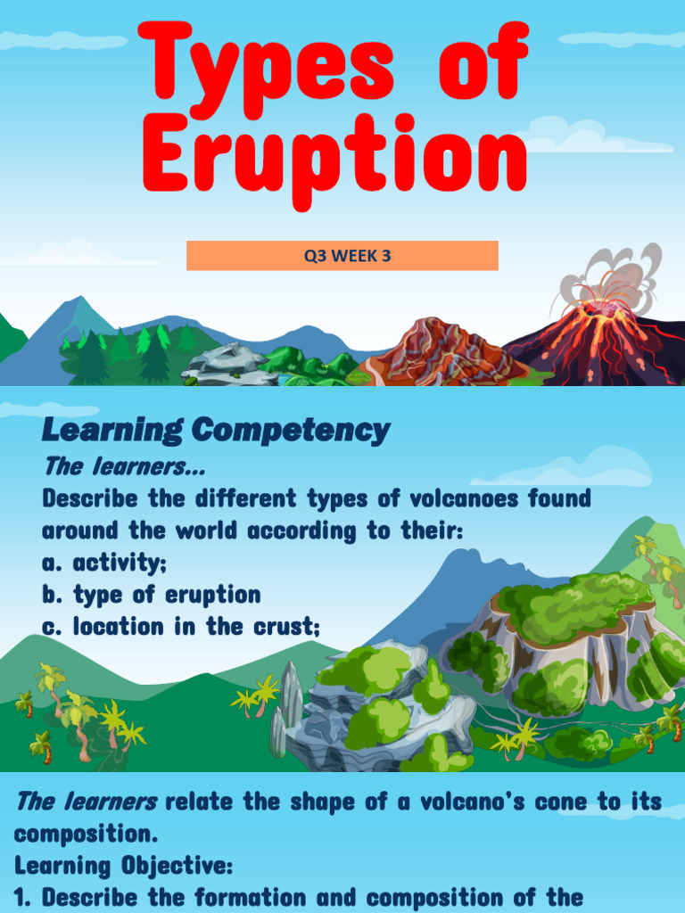 q3 - Lesson 3 - Types of Eruptions | PDF | Volcano | Magma