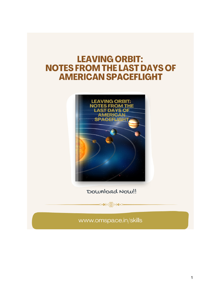Leaving Orbit_ Notes From the Last Days of American Spaceflight | PDF ...