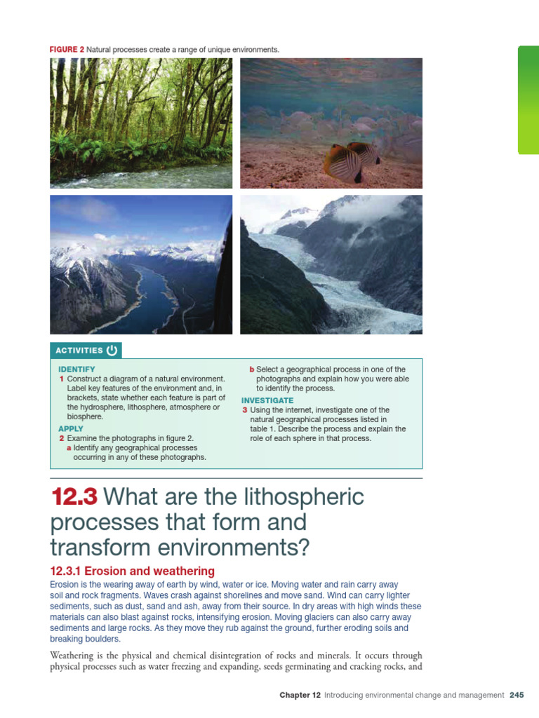 Geography - Lithosphere and Biosphere Textbook Chapter | PDF | Carbon ...