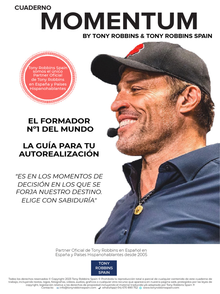 Tony Robbins Spain - Cuaderno de Trabajo Momentum | PDF | Derechos de ...