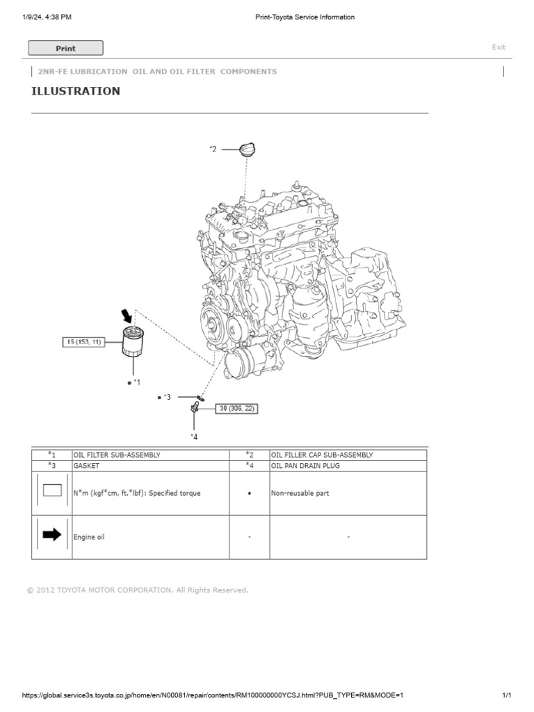 2nr-Fe Lubrication Oil and Oil Filter Components | PDF
