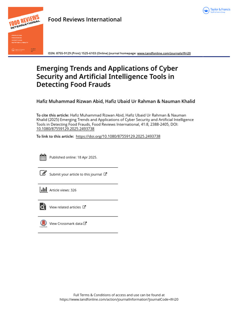Emerging Trends and Applications of Cyber Security and Artificial ...