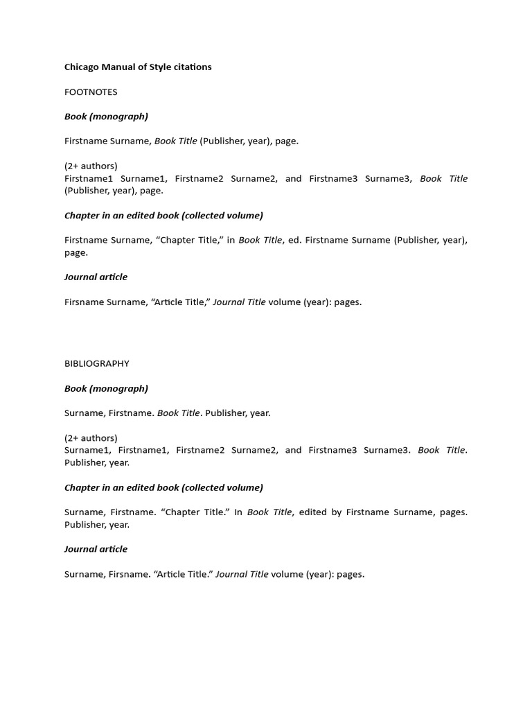 Citation Cheat Sheet | PDF
