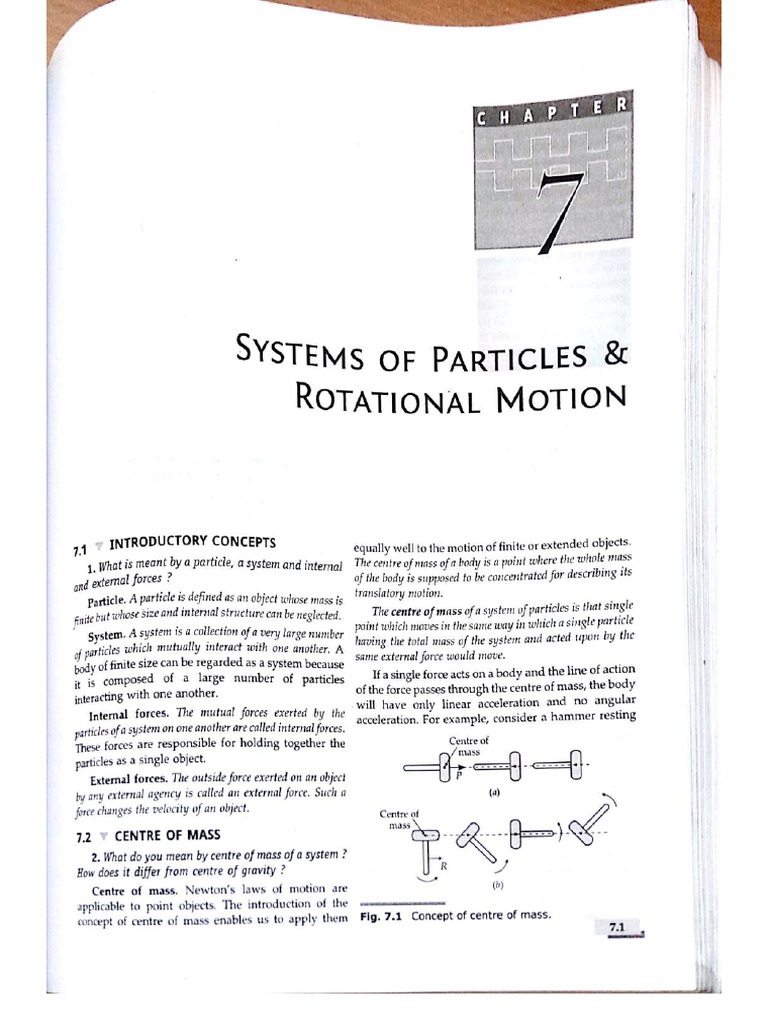 System of Particles and Rotational Motion | PDF | Mechanics | Physics