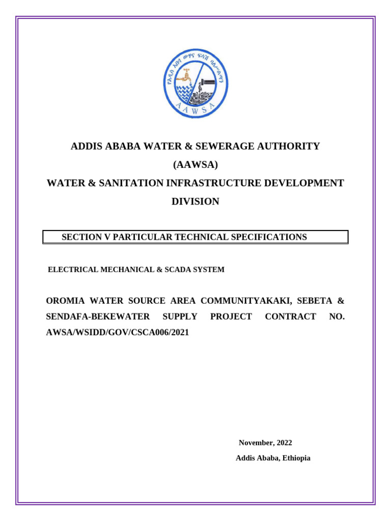 Particular Specifications for AAAWSA 10Bh | PDF | Photovoltaics | Pump