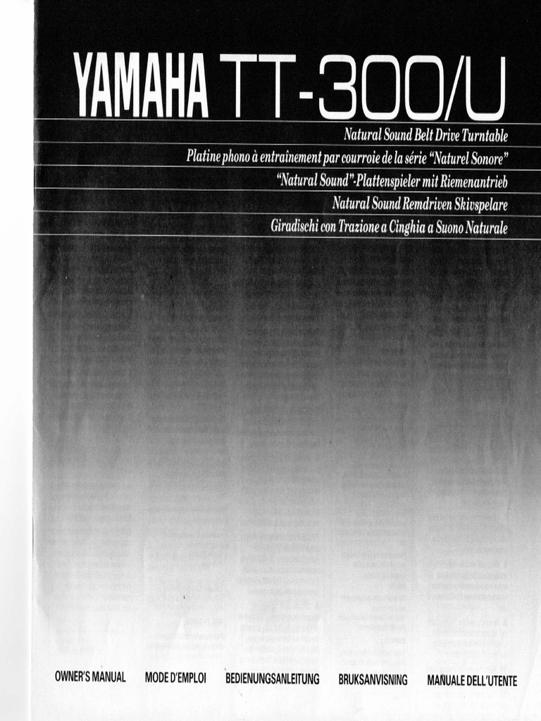 Yamaha tt-300 User Manual | PDF