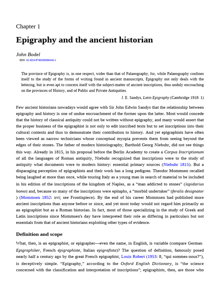 Epigraphic Evidence Ancient History From Inscripti... ---- (1 Epigraphy ...