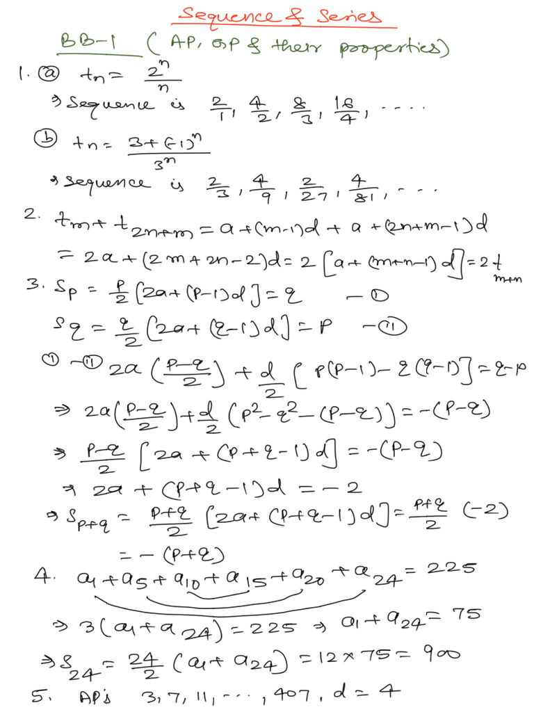 Sequence & Series | PDF