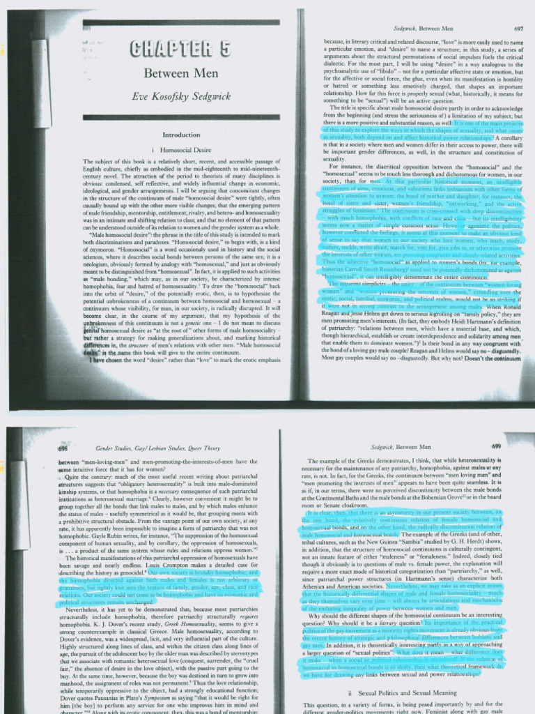 Between Men Eve Sedgwick | PDF